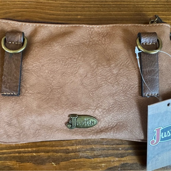 Justin Boots | Bags | Justin Boots Tan And Brown Suede Wristlet | Poshmark